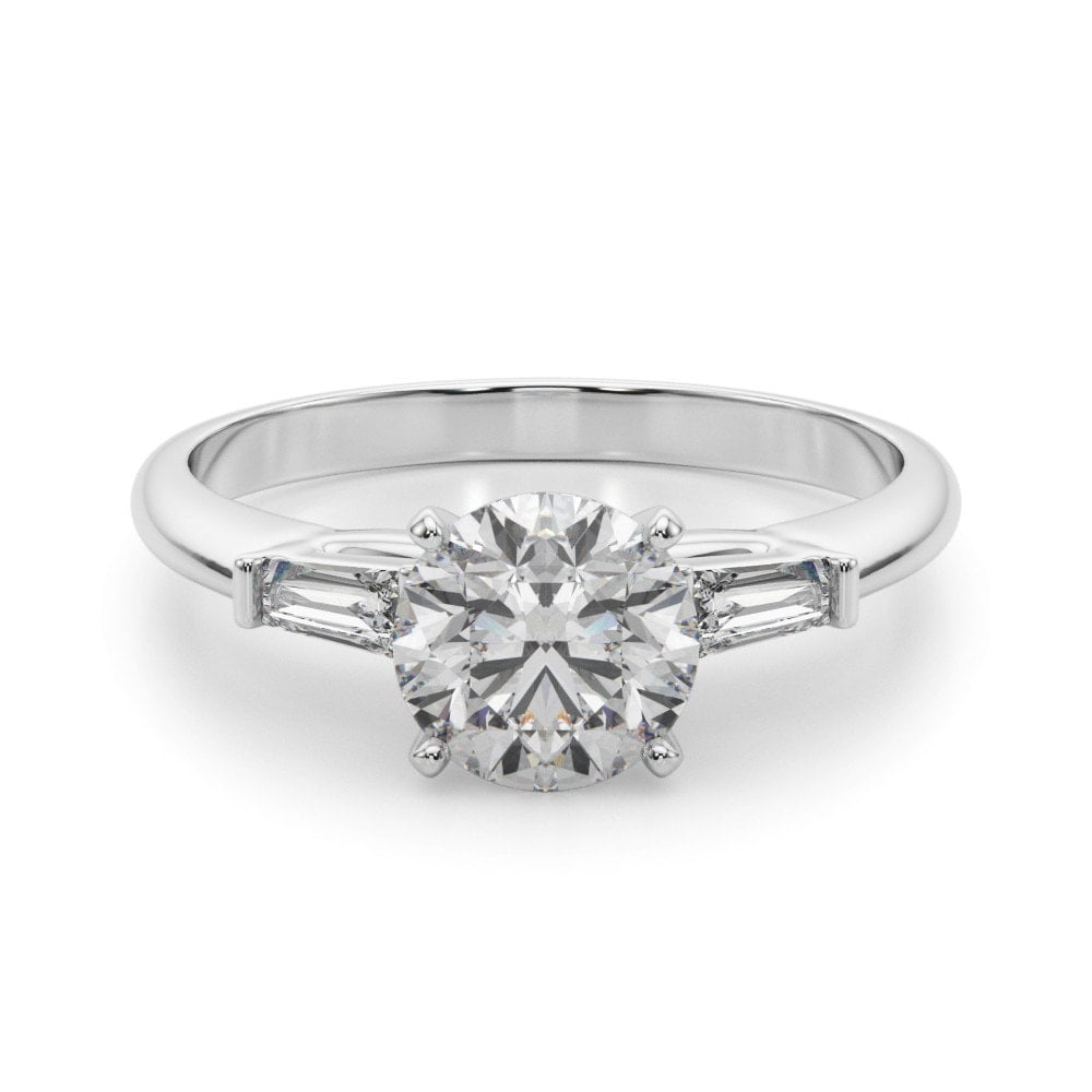 Alor Jewel Round Cut Diamond Ring for Women - Lab Created 1.9 Ct Three ...