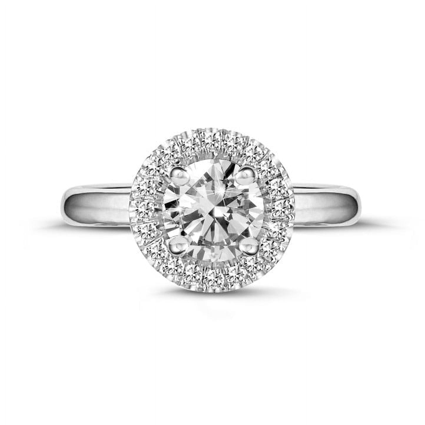 Alor Jewel Round Cut Lab Created Diamond Ring - 14K White Gold Over ...