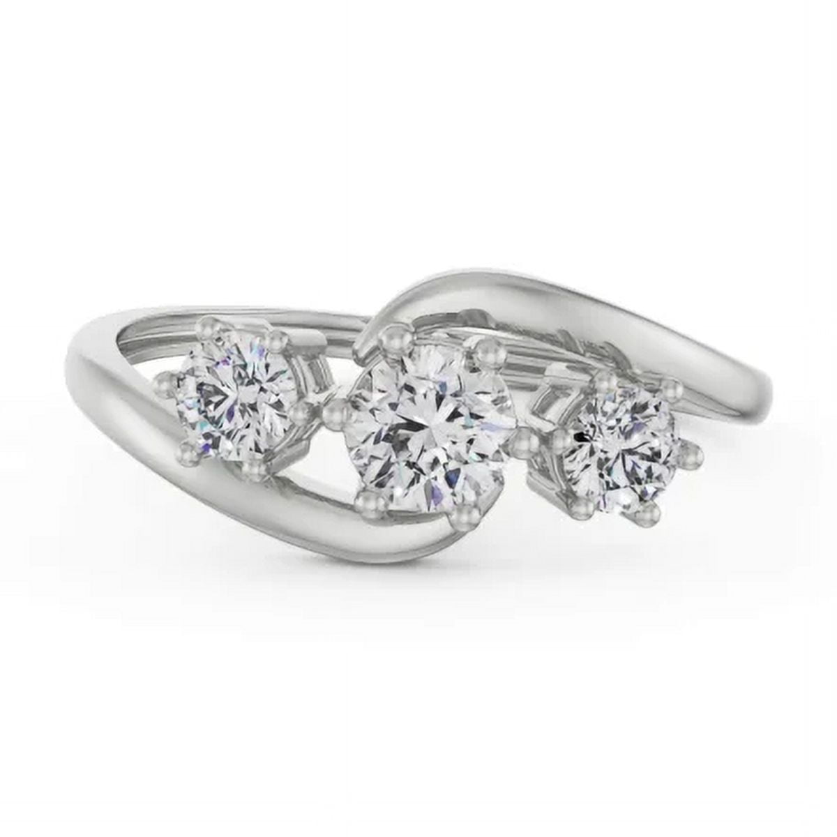 Alor Jewel Round Cut Lab Created Diamond Ring for Women - 1.2 Ct ...