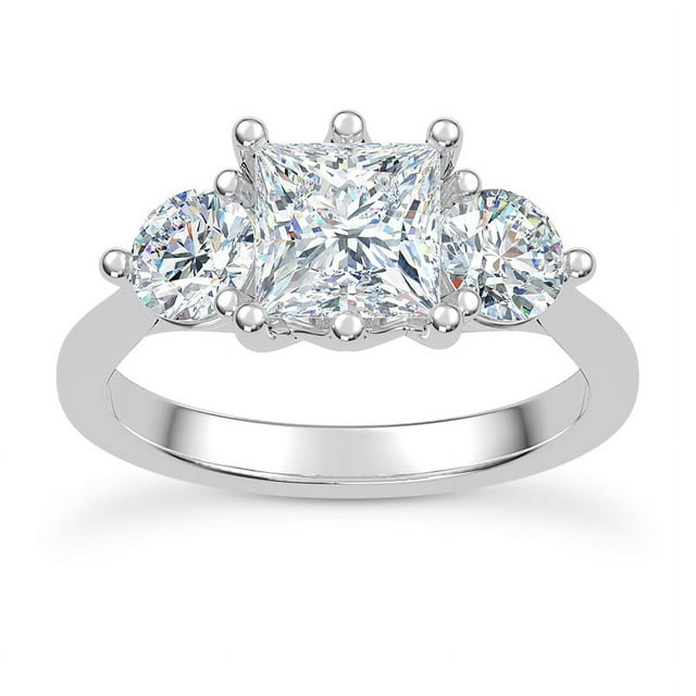 Alor Jewel Stunning 2.1 Ct Princess Cut Diamond Engagement Ring - Lab ...