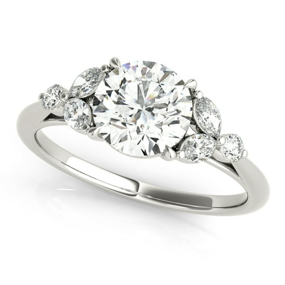 Alor Jewel 14K White Gold Over Diamond Ring - 1 Ct Round Cut Lab ...
