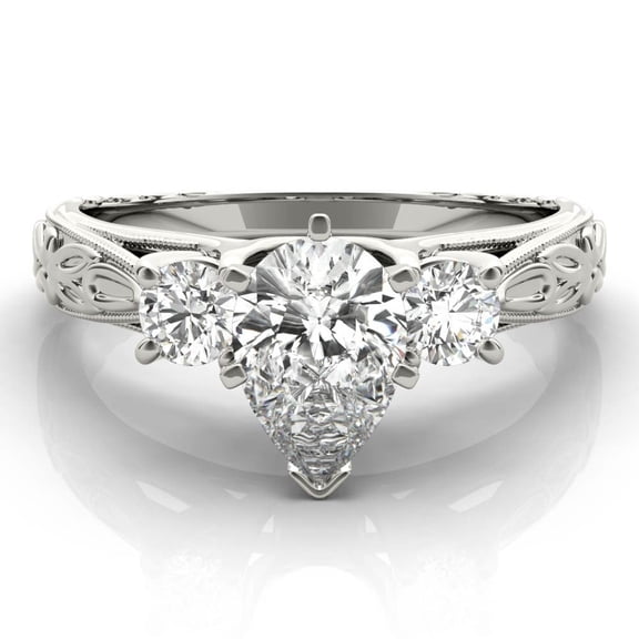 Alor Jewel Lab Created 2.1 Ct Diamond Ring - Round Cut Design - Vintage ...