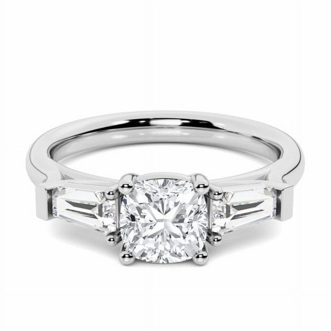 Alor Jewel Three Stone Engagement Ring - 1.9 Ct Lab Created Diamond in ...