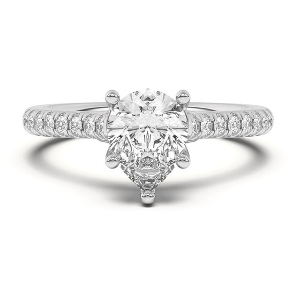 Alor Jewel Wedding Ring for Her - 1.4 Ct Heart Cut Lab Created Diamond ...
