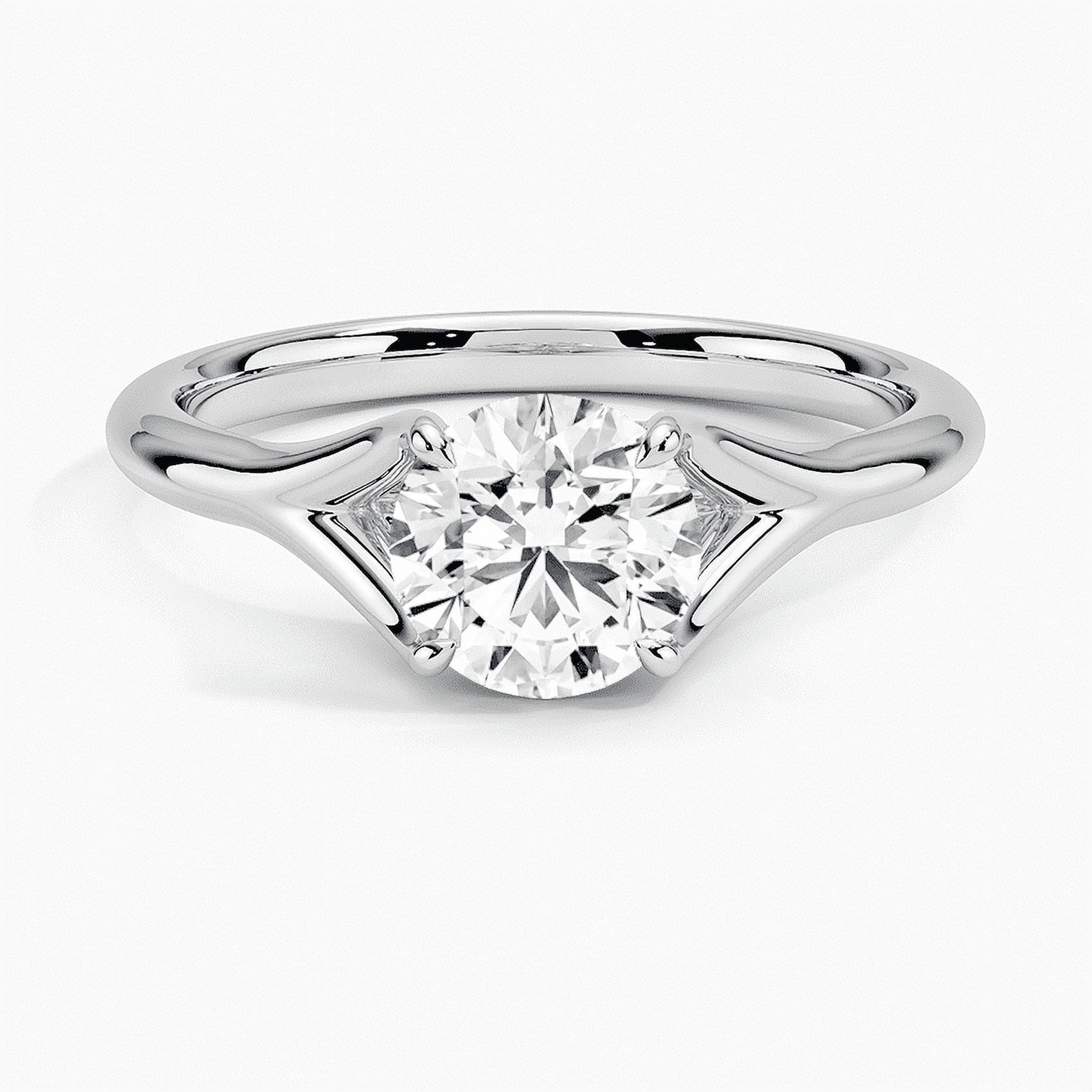 Alor Jewelry 1.4 Ct Round Cut Moissanite Engagement Ring - 14K White ...
