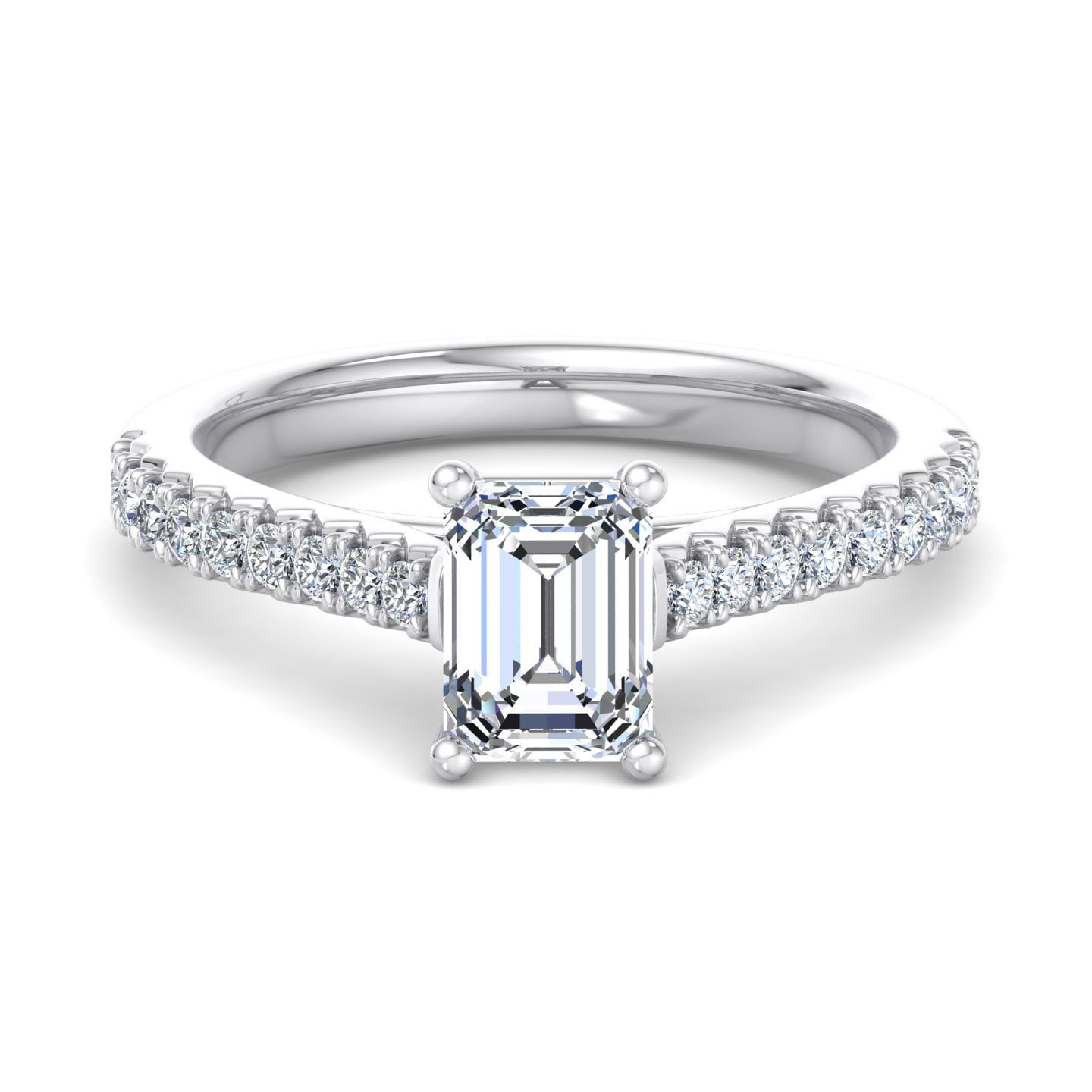 Alor Jewelry 1.5 Ct Emerald Cut Moissanite Engagement Ring for Women ...