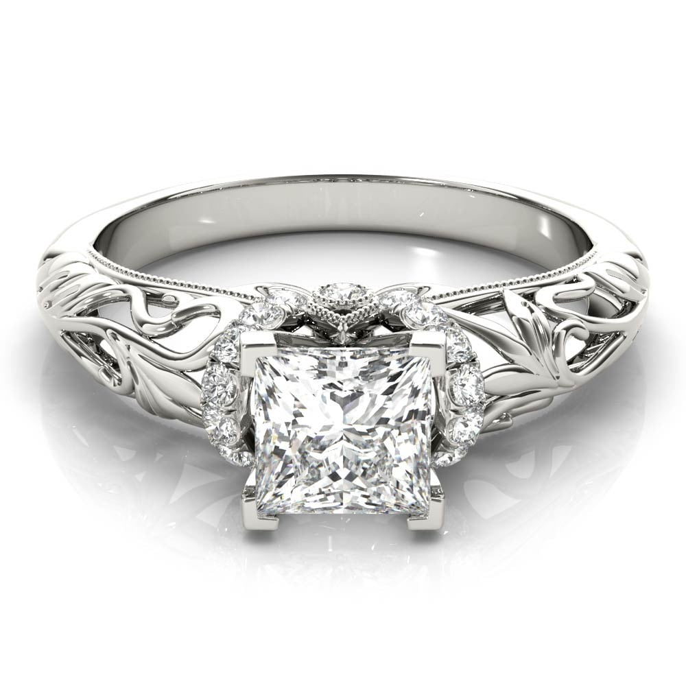 Alor Jewelry 1.8 Ct Moissanite Ring - Princess Cut Engagement Ring in ...