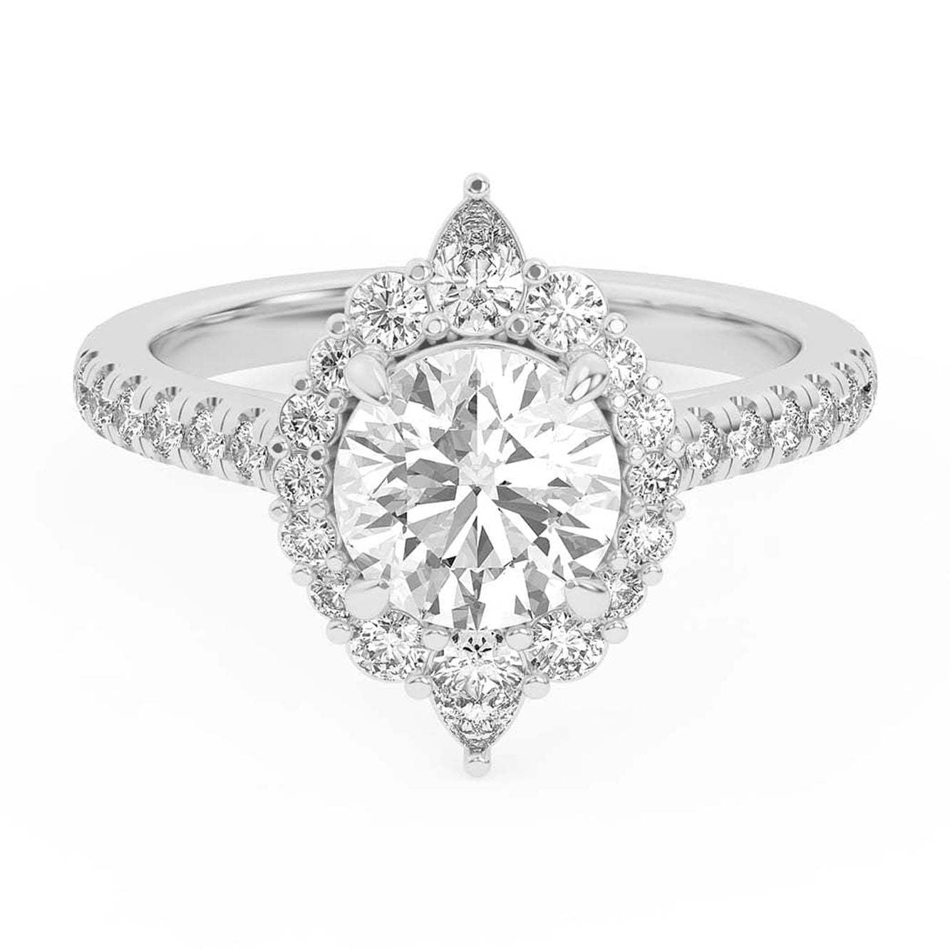 Alor Jewelry 14K White Gold Plated 1.4 Ct Round Cut Solitaire ...