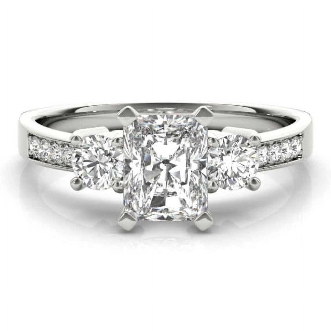 Alor Jewelry 14K White Gold Plated Engagement Ring for Women ...