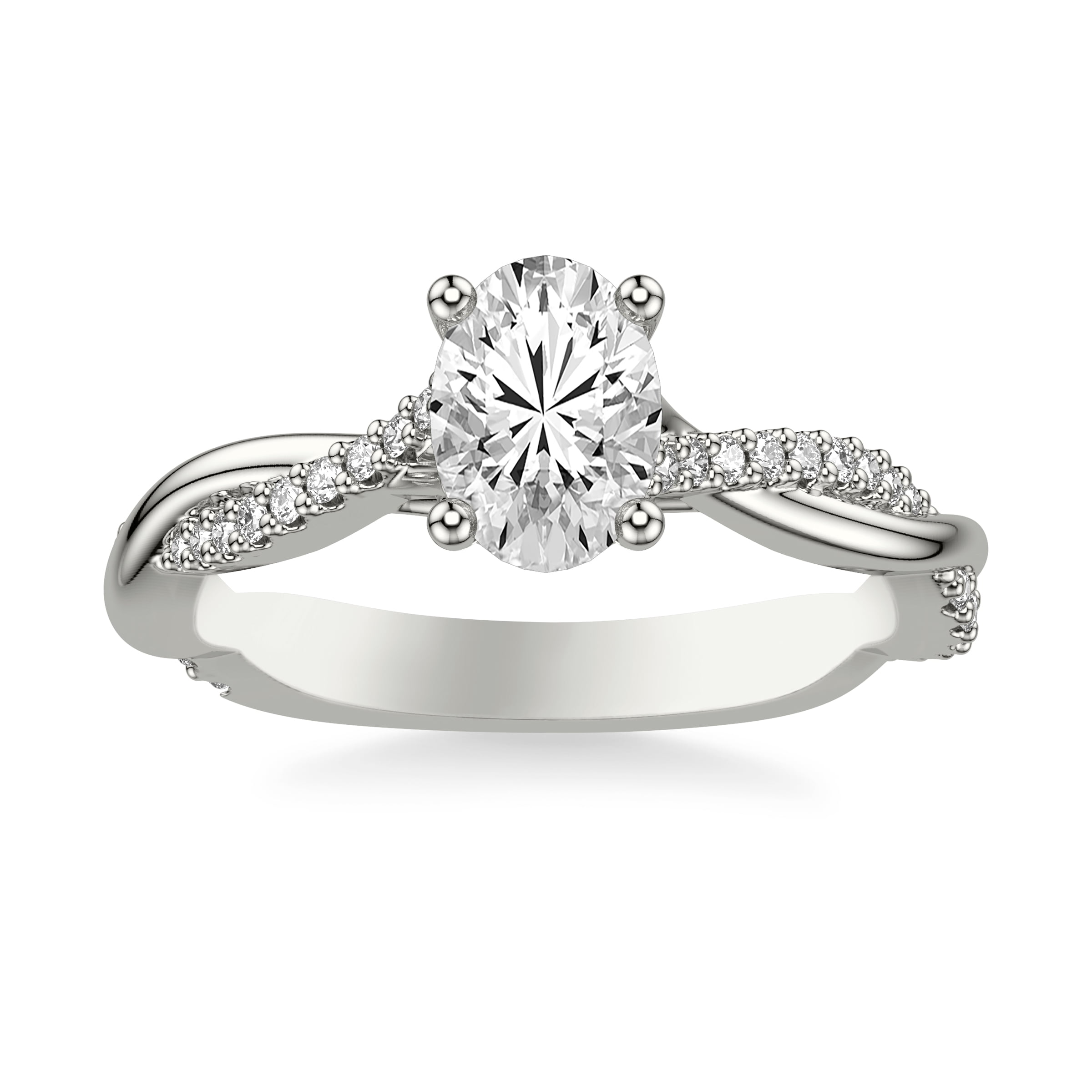 Alor Jewelry 2.1 Ct Oval Cut Diamond Engagement Ring - Moissanite - 14K ...
