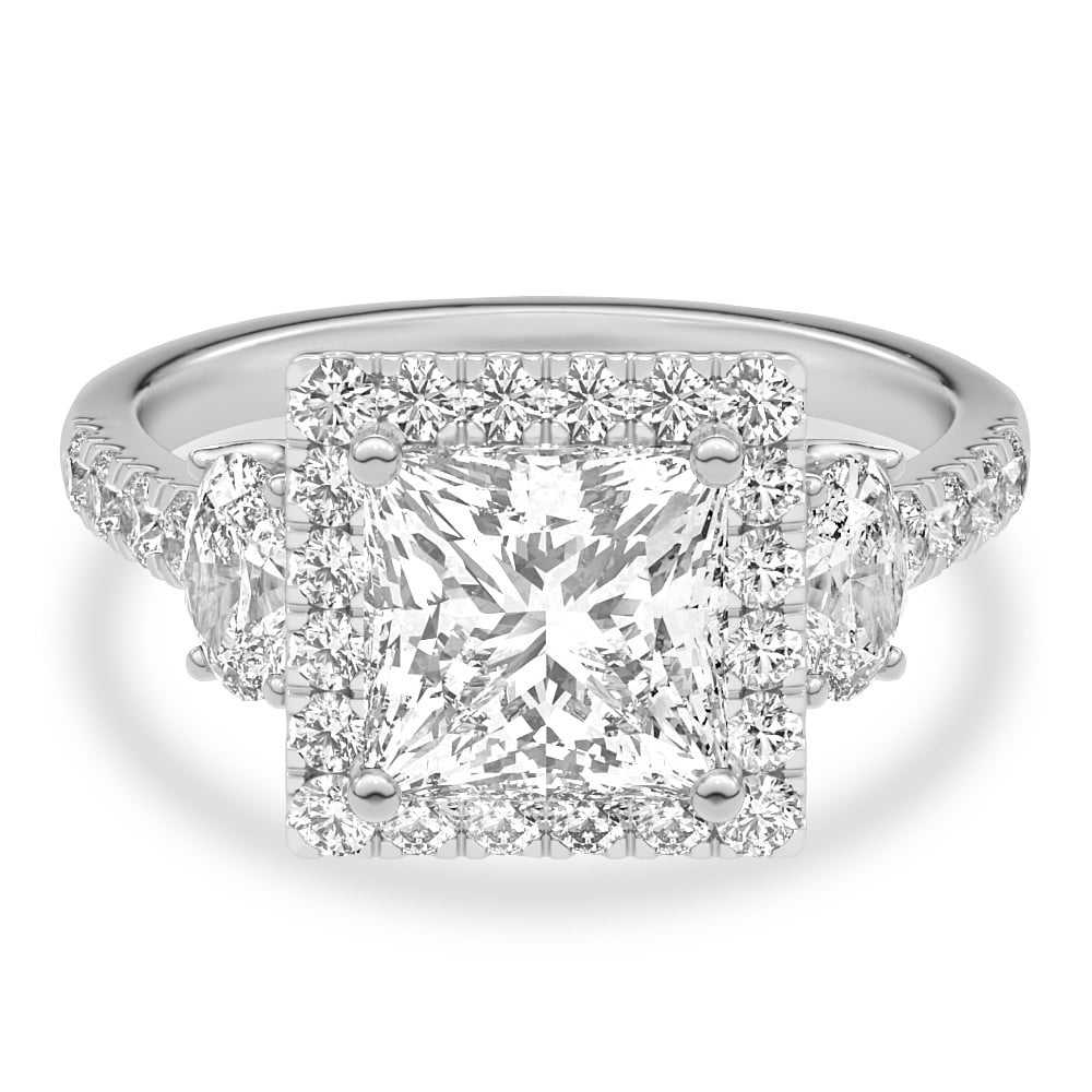 Alor Jewelry 2 Ct Princess Cut Diamond Engagement Ring - Moissanite ...