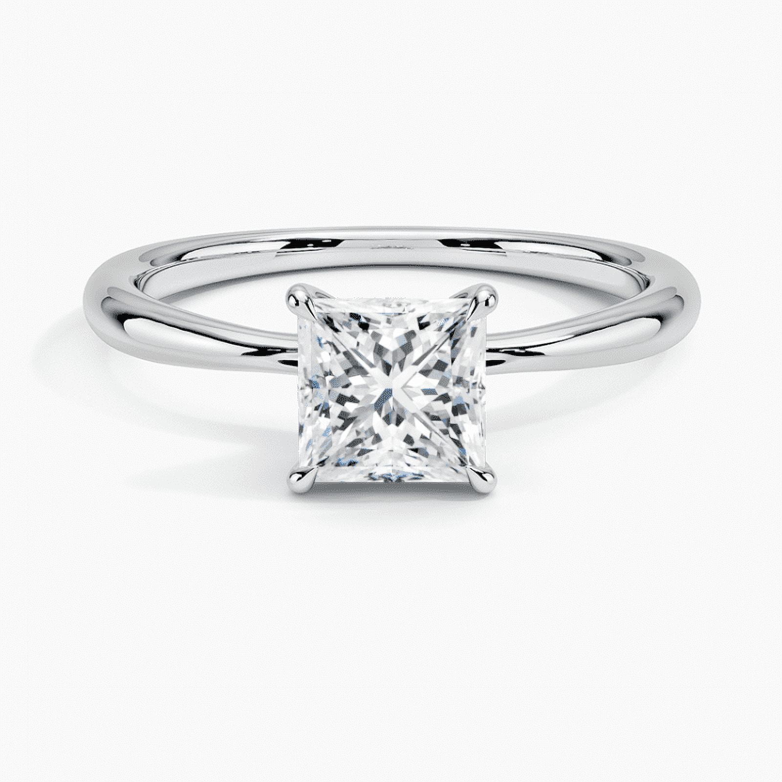 Alor Jewelry 2 Ct Princess Cut Moissanite Engagement Ring - 14K White ...