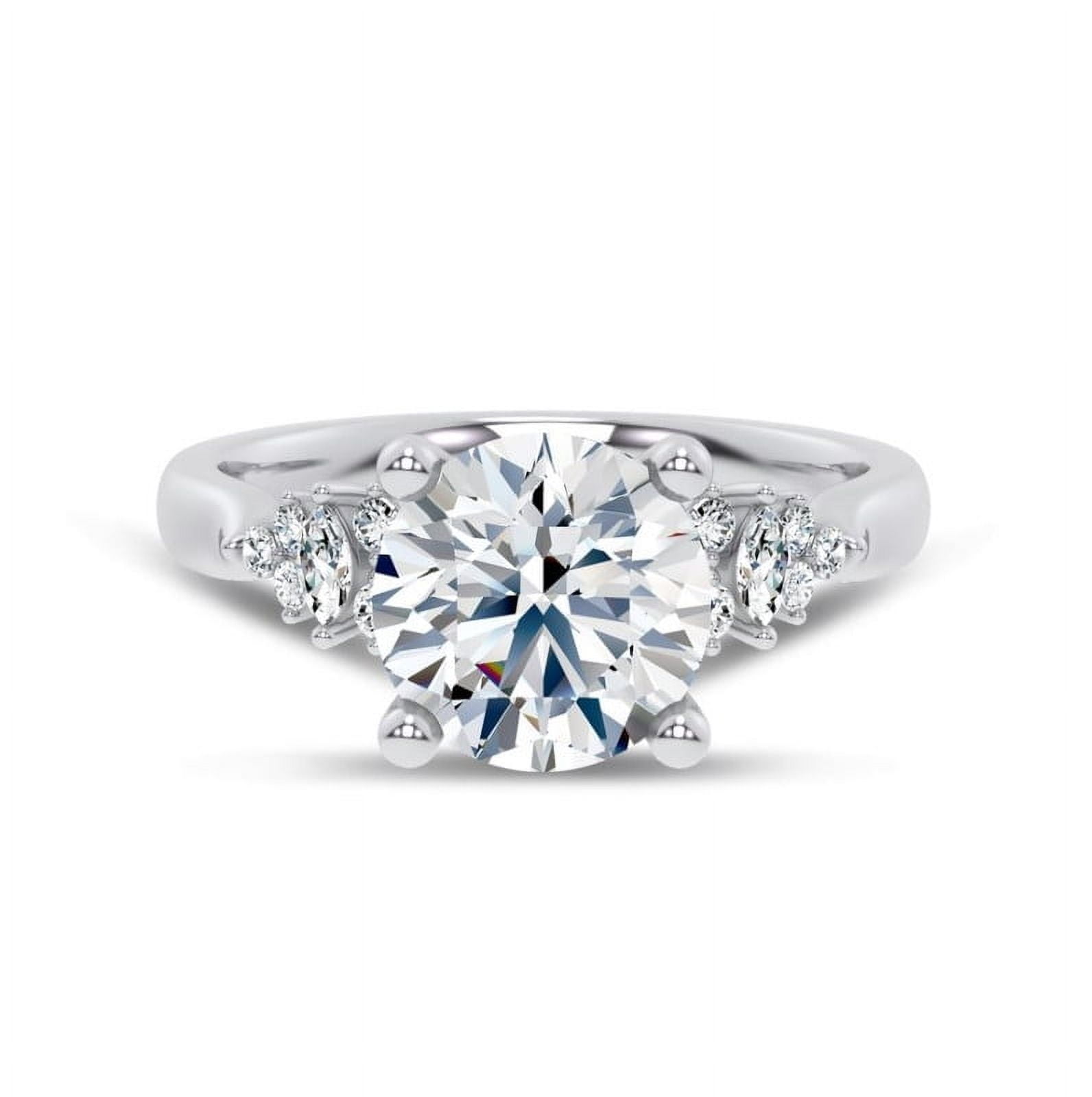 Alor Jewelry 2 Ct Round Cut Diamond Rings - Moissanite Engagement Ring ...