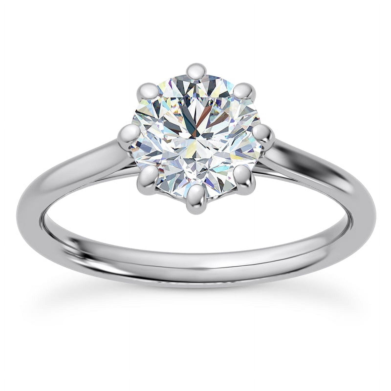 Alor Jewelry 2 Ct Round Cut Moissanite Ring for Women's - Elegant 14K ...