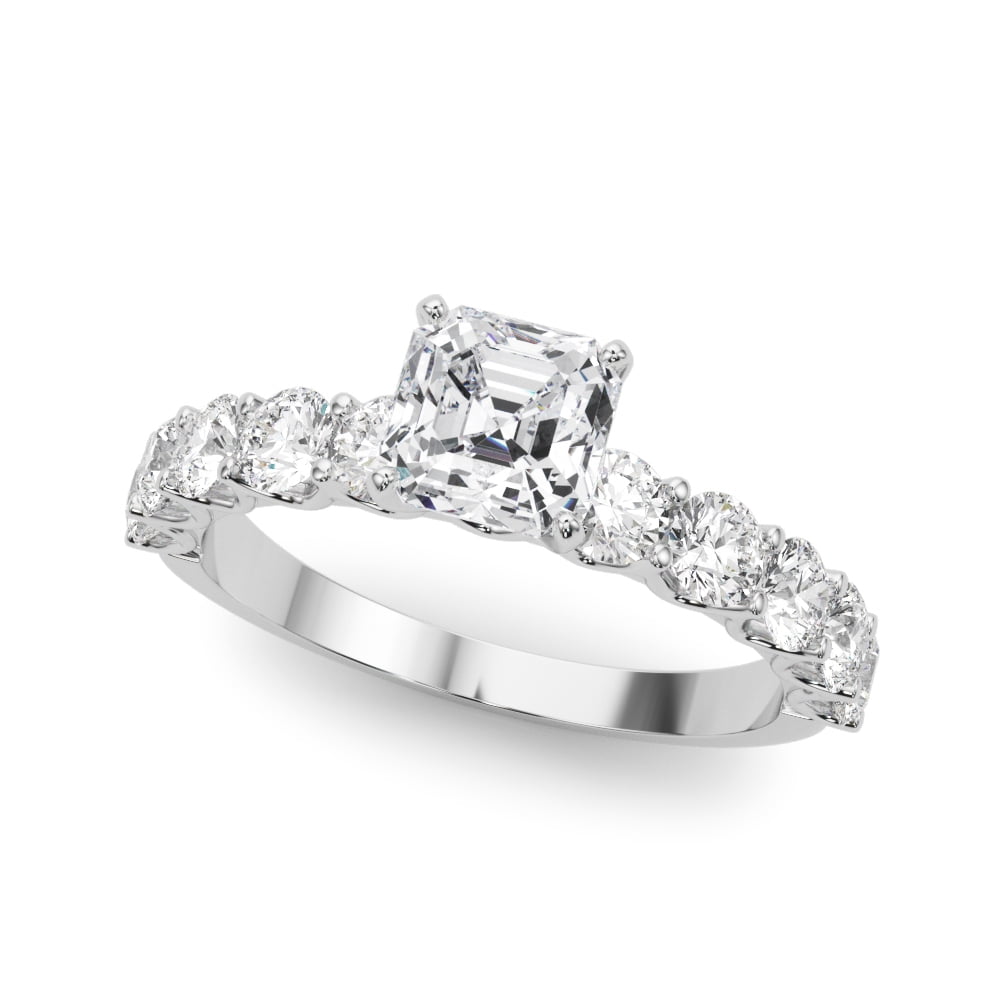 Alor Jewelry Asscher Cut Moissanite Ring 2 Ct - Wedding Anniversary ...