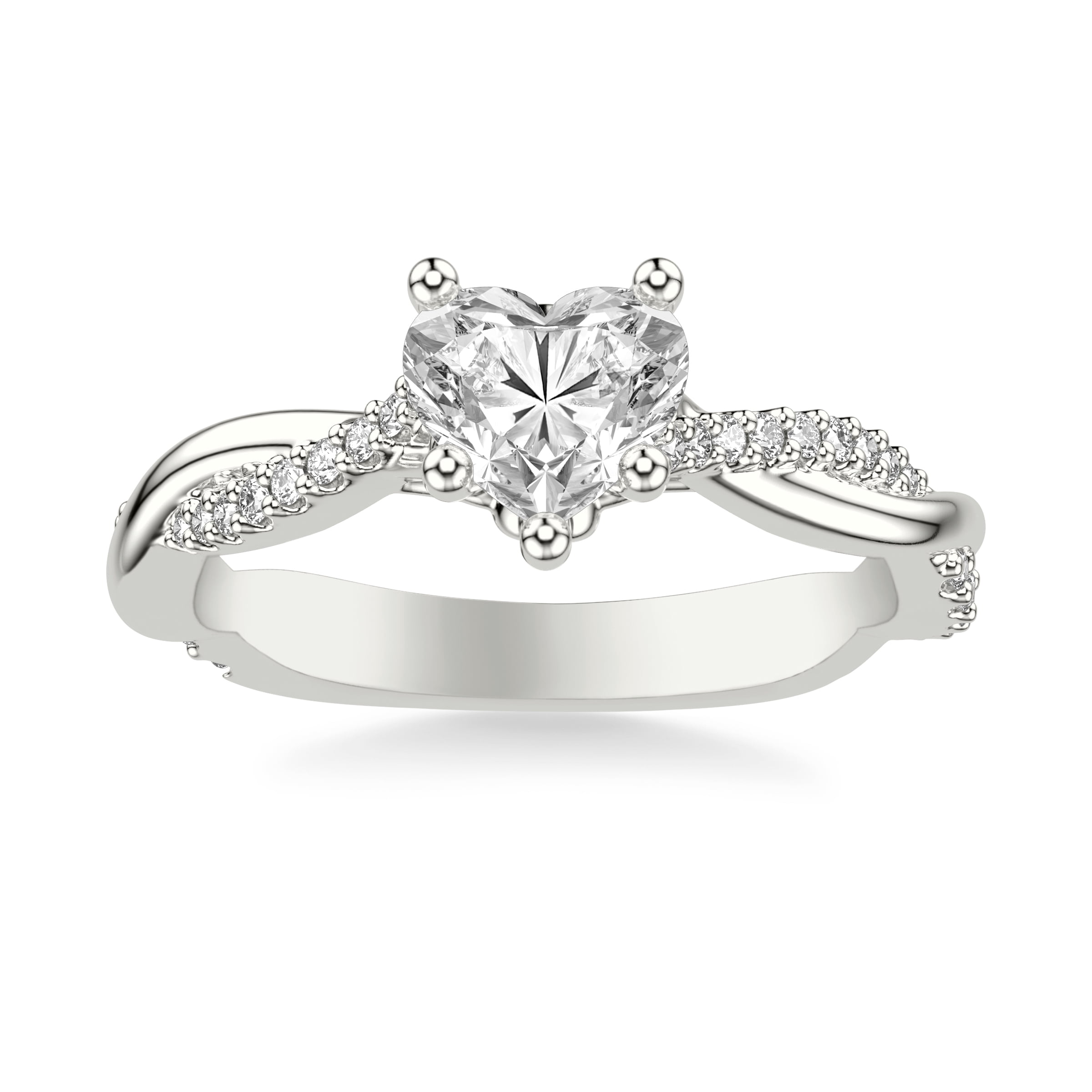 Alor Jewelry Elegant 2 Ct Heart Cut Diamond Ring - Moissanite - 14K ...