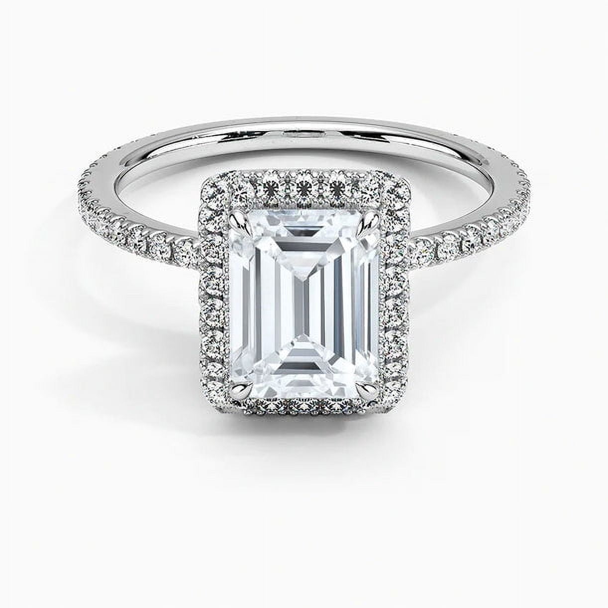 Alor Jewelry Handmade Wedding Ring with Moissanite - 1.9 Ct Emerald Cut ...