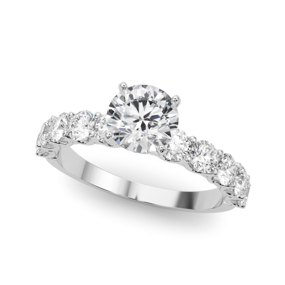 Alor Jewelry Moissanite Round Cut 2 Ct Diamond Wedding Anniversary Ring ...