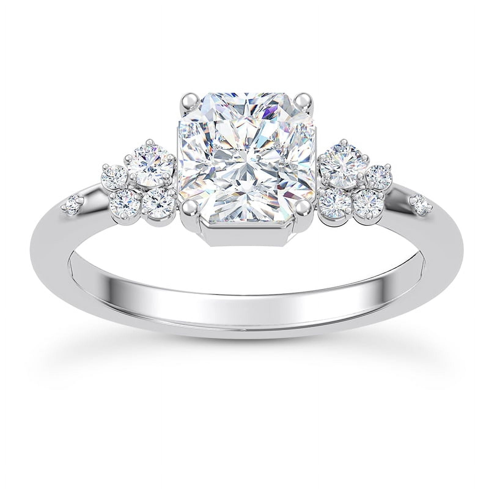 Alor Jewelry White Gold Over 14K Engagement Ring for Her - 2.2 Ct ...