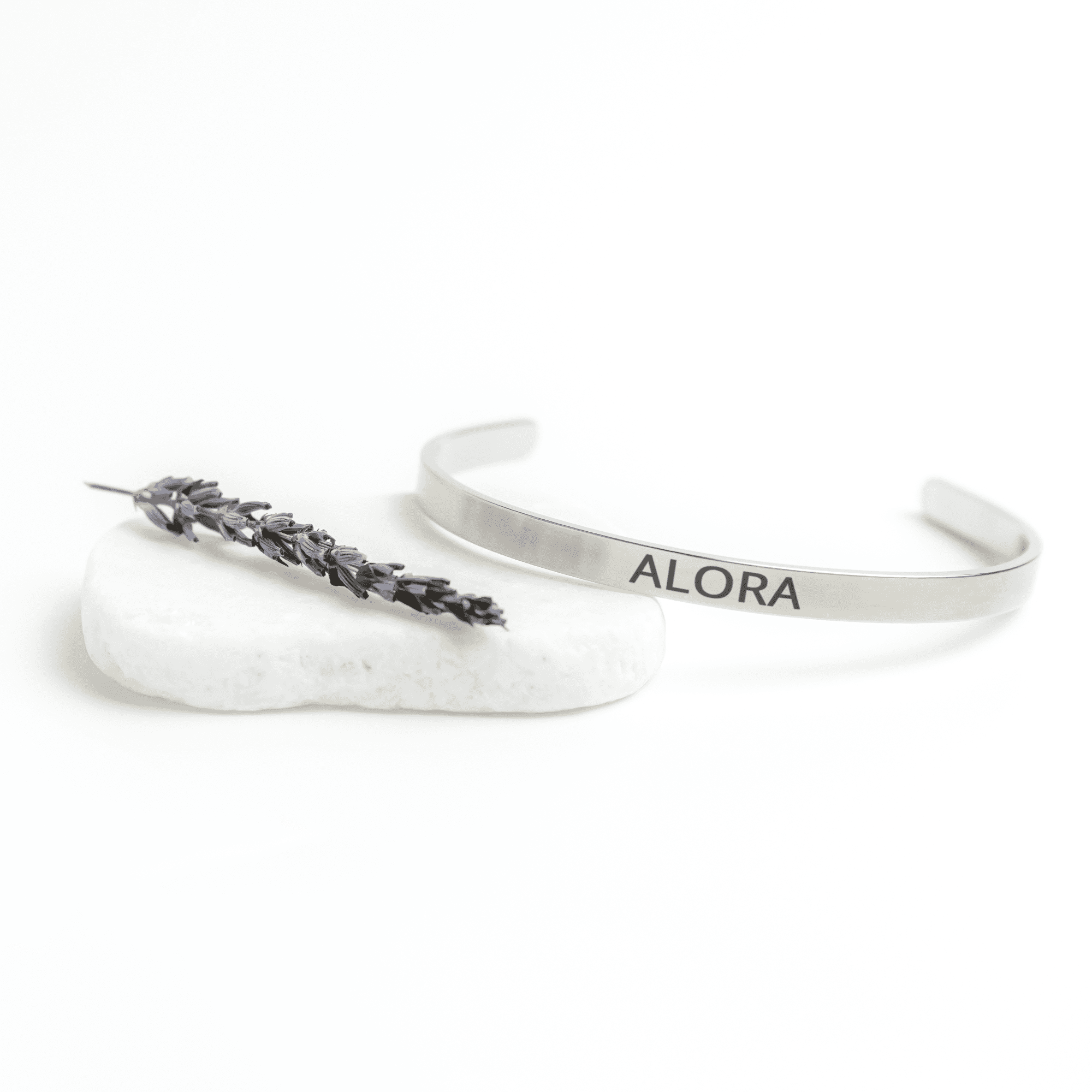 Alora Bracelet - Gifts for Alora - Personalized Cuff Bangle for Women ...