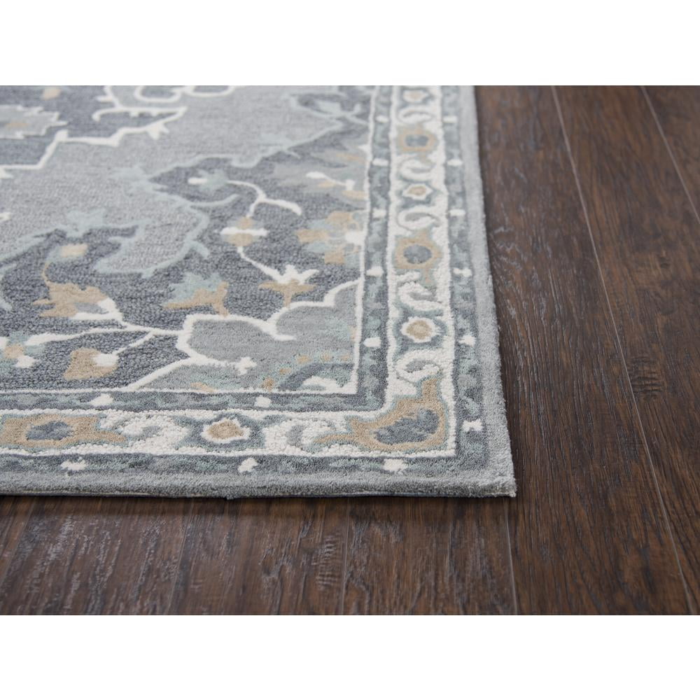 Alora Decor Cascade 8' x 10' Medallion Gray/Lt. Gray/Dk Beige/Blue Gray ...