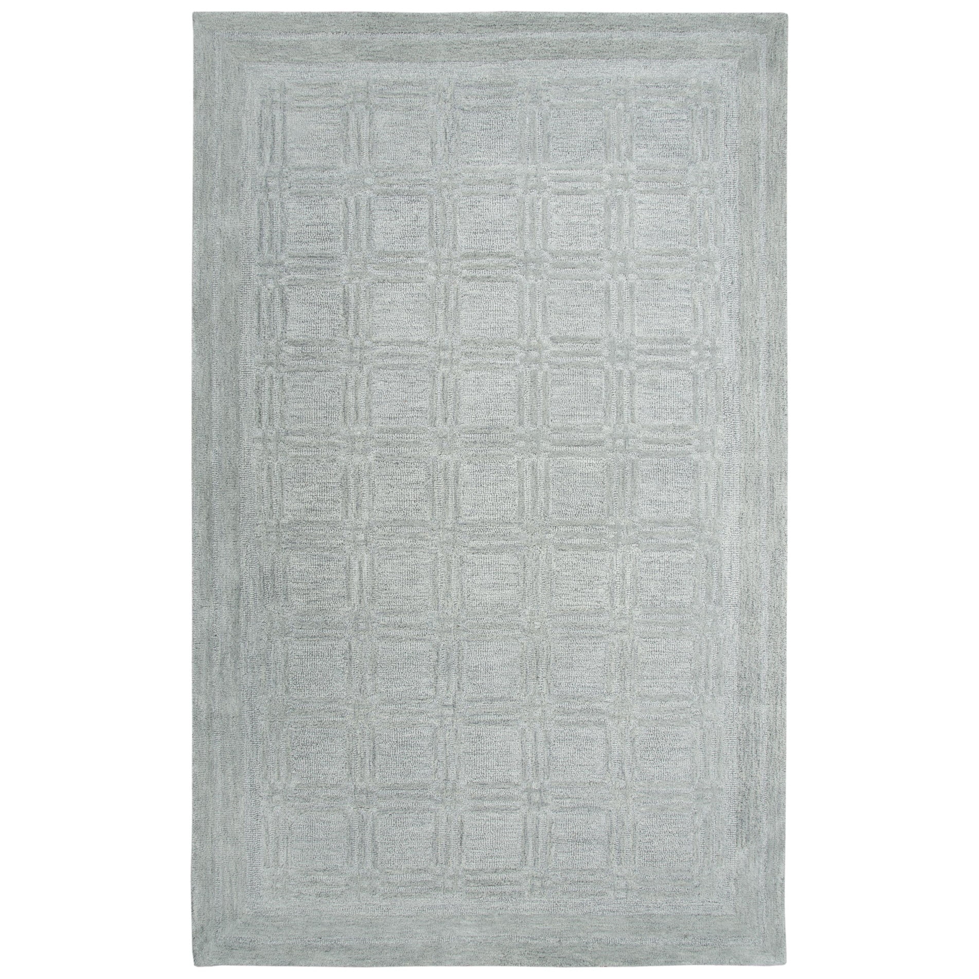 Alora Decor Emerson 8' x 10' Squares Grey/Gray/Rust/Blue Hand-Tufted Area Rug - Walmart.com