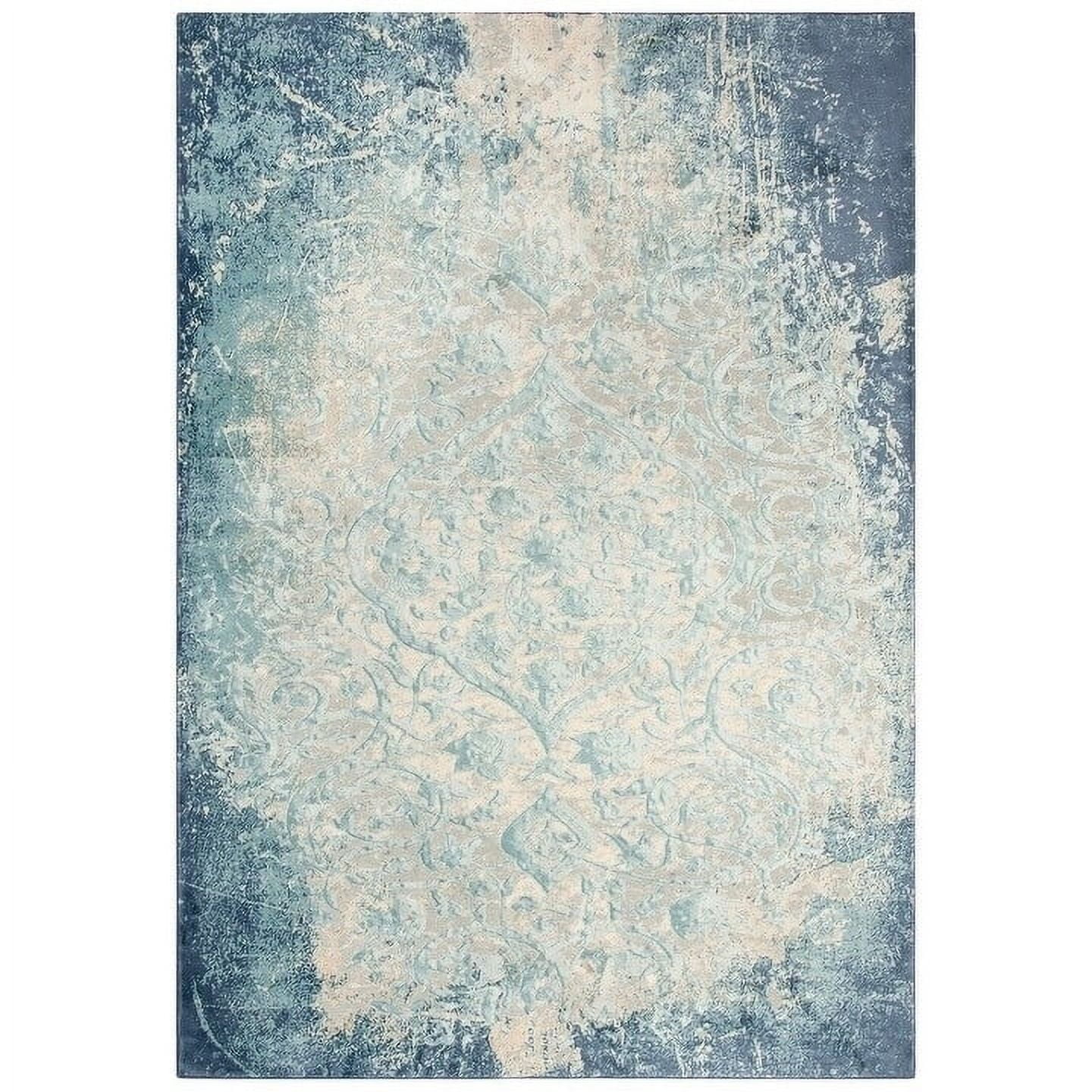 Alora Decor Glamour 8'6" x 11'10" Vine/Scroll Teal/Blue/Gray/Rust/Blue ...
