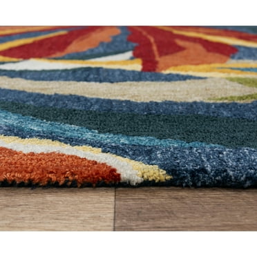 Alora Decor Mirage 7'9" x 9'9" Floral Gray/Blue/Green/White/Orange Rug ...