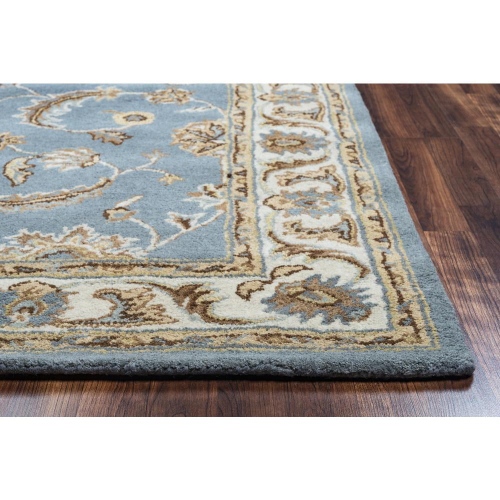 Alora Decor Sareena 3' x 5' Border Gray/Blue/Brown/Tan/Blue/Lt. Teal ...