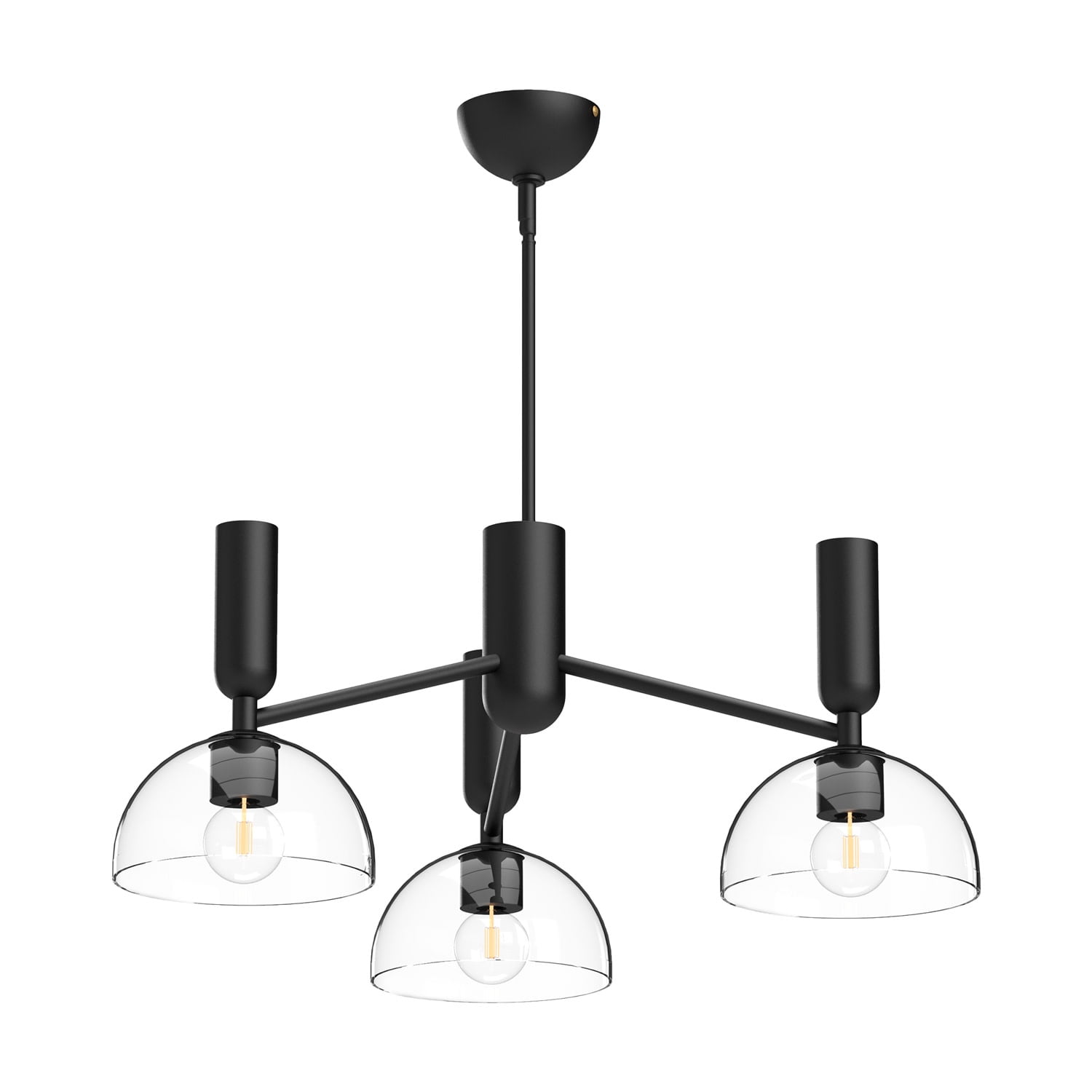 Alora Lighting Ch563335cl Jude 3 Light 38" Wide Chandelier - Black ...