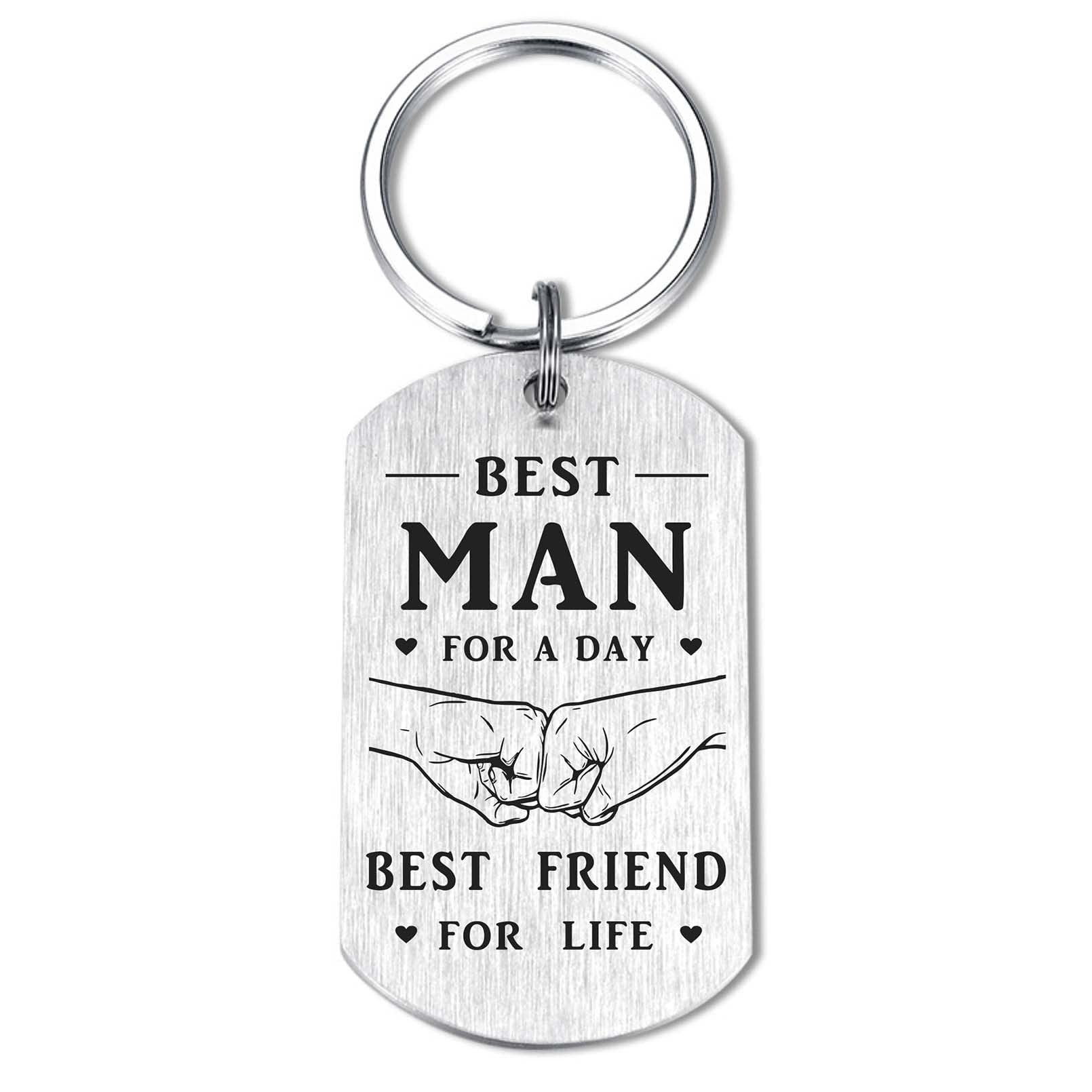 Alotozo Best Man Gifts for Wedding - Engraved Best Man Keychain ...