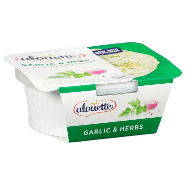 Alouette Garlic & Herbs Soft Spreadable Cheese, 6.5 oz - Walmart.com