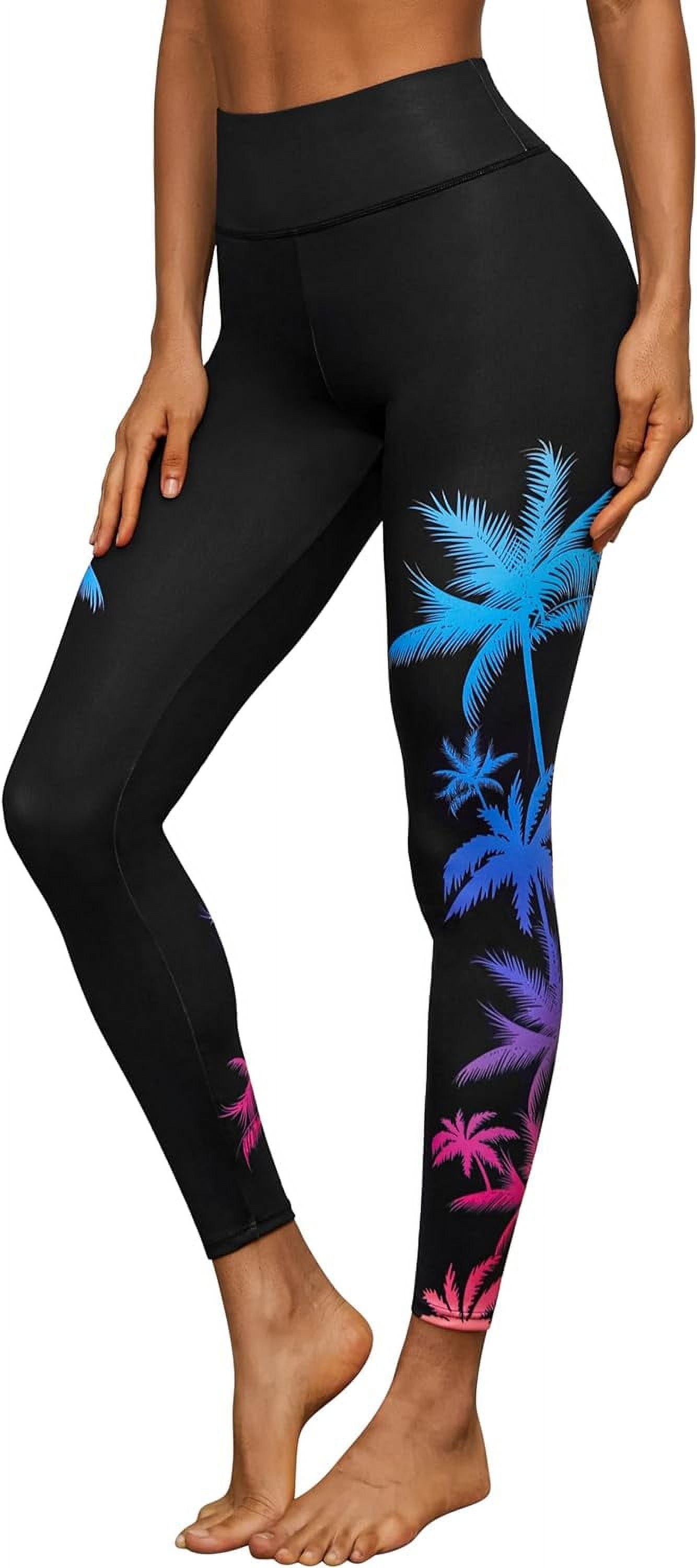 Alove Women Printing Swimming Pants High Waisted Long Swim Pants Swim ...