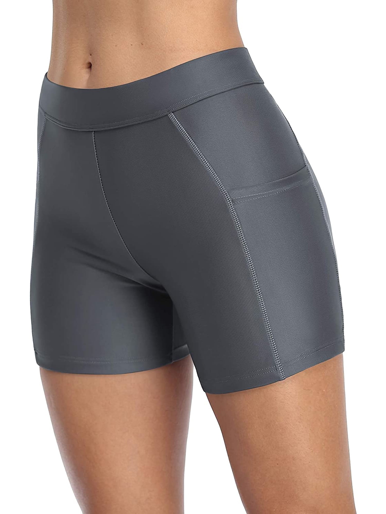 Alove Womens Trunk Bottom High Waist Solid Boyleg Swim Bottom With ...
