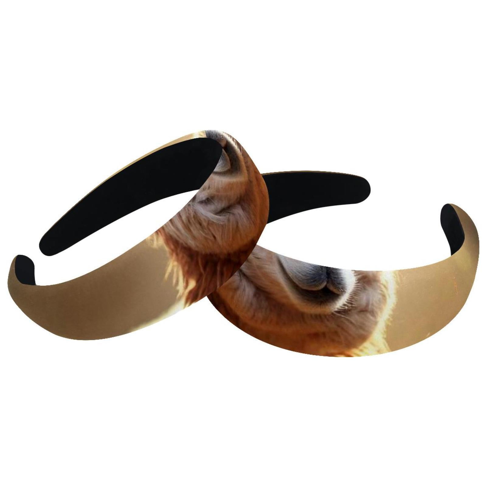 Alpaca 2 Pcs Soft Wide Headbands Printed Accessories for Women and ...