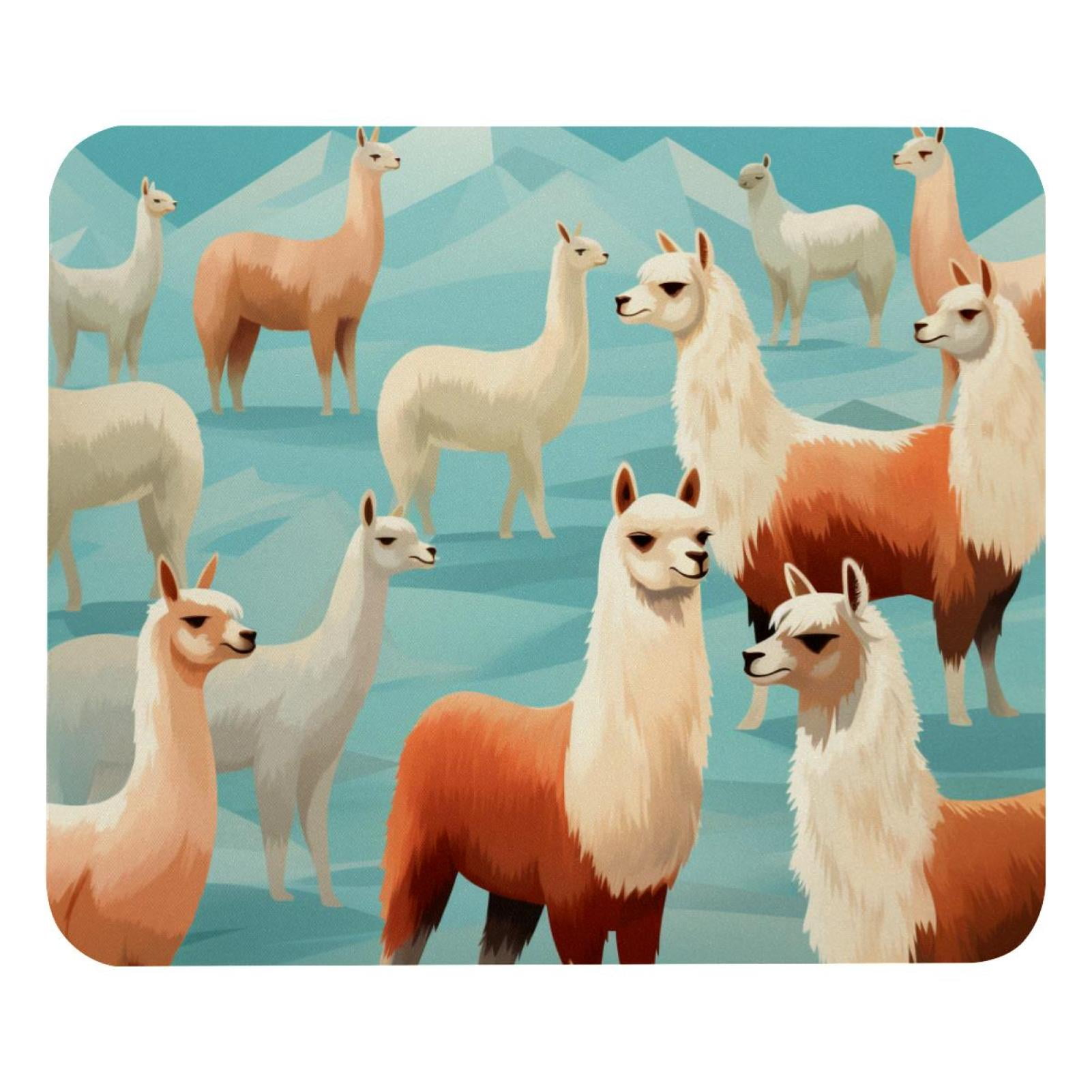 Alpaca 8.3x9.8 Inch Square Non-Slip Rubber Bottom Mouse Pad, Desk Pad ...