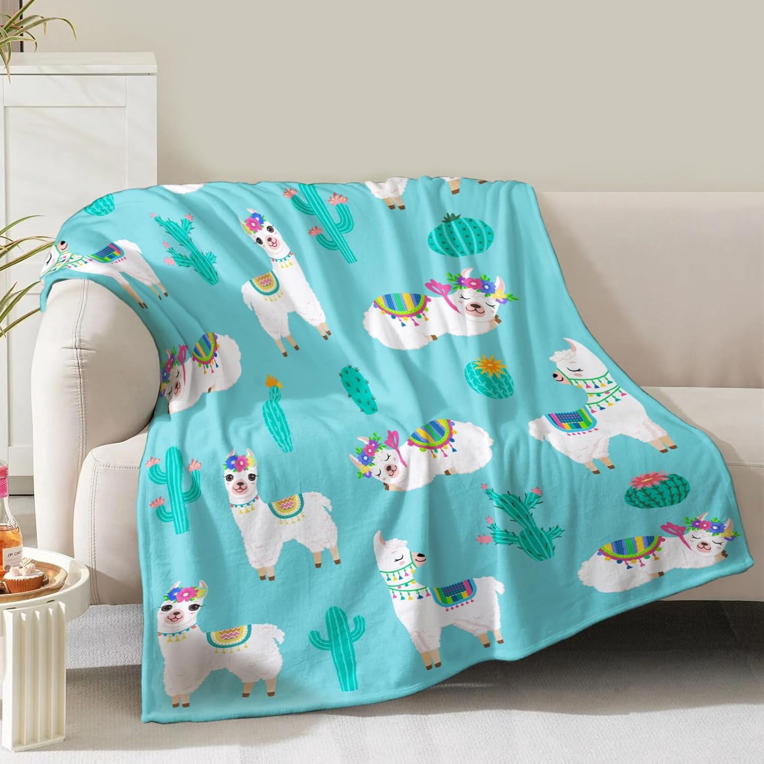 Alpaca Cactus Blanket Gifts for Women Women Mom Birthday Christmas ...