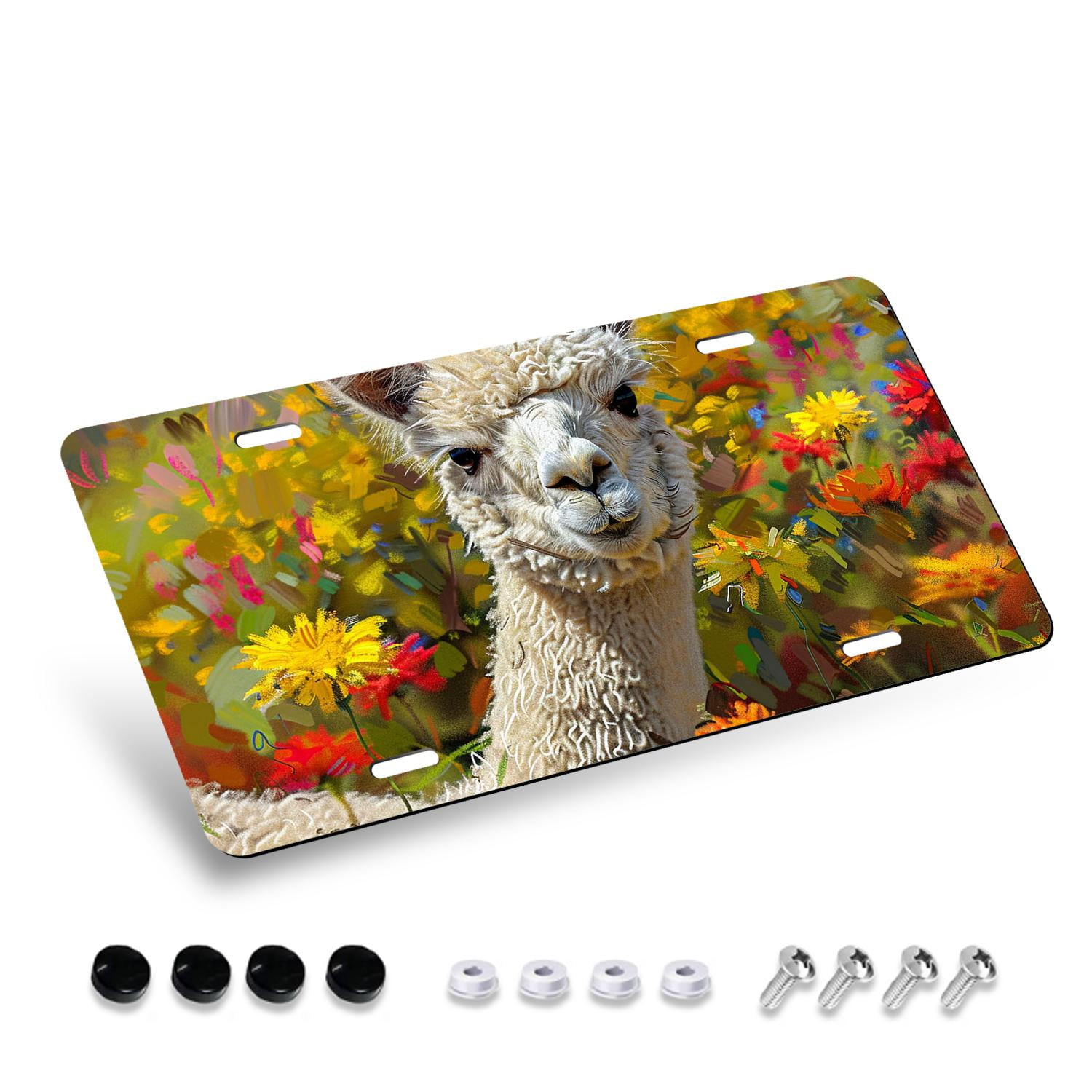 Alpaca Cactus Llama Flower Floral Delicate Plate Cover, Decorative ...