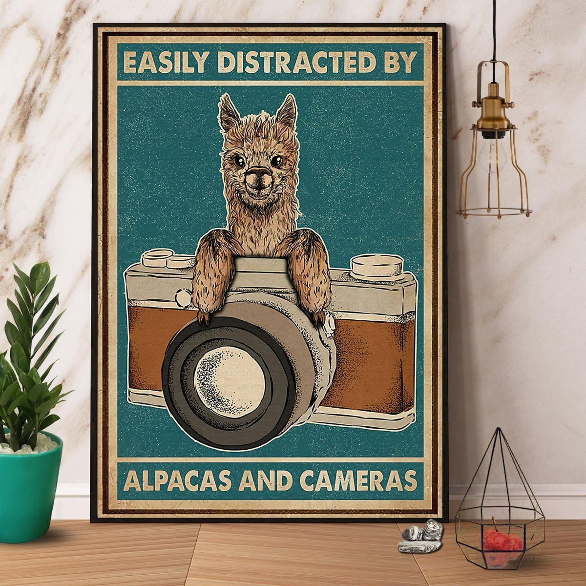 Alpaca & Camera Easily Distracted By Alpacas And Cameras Satin Poster ...