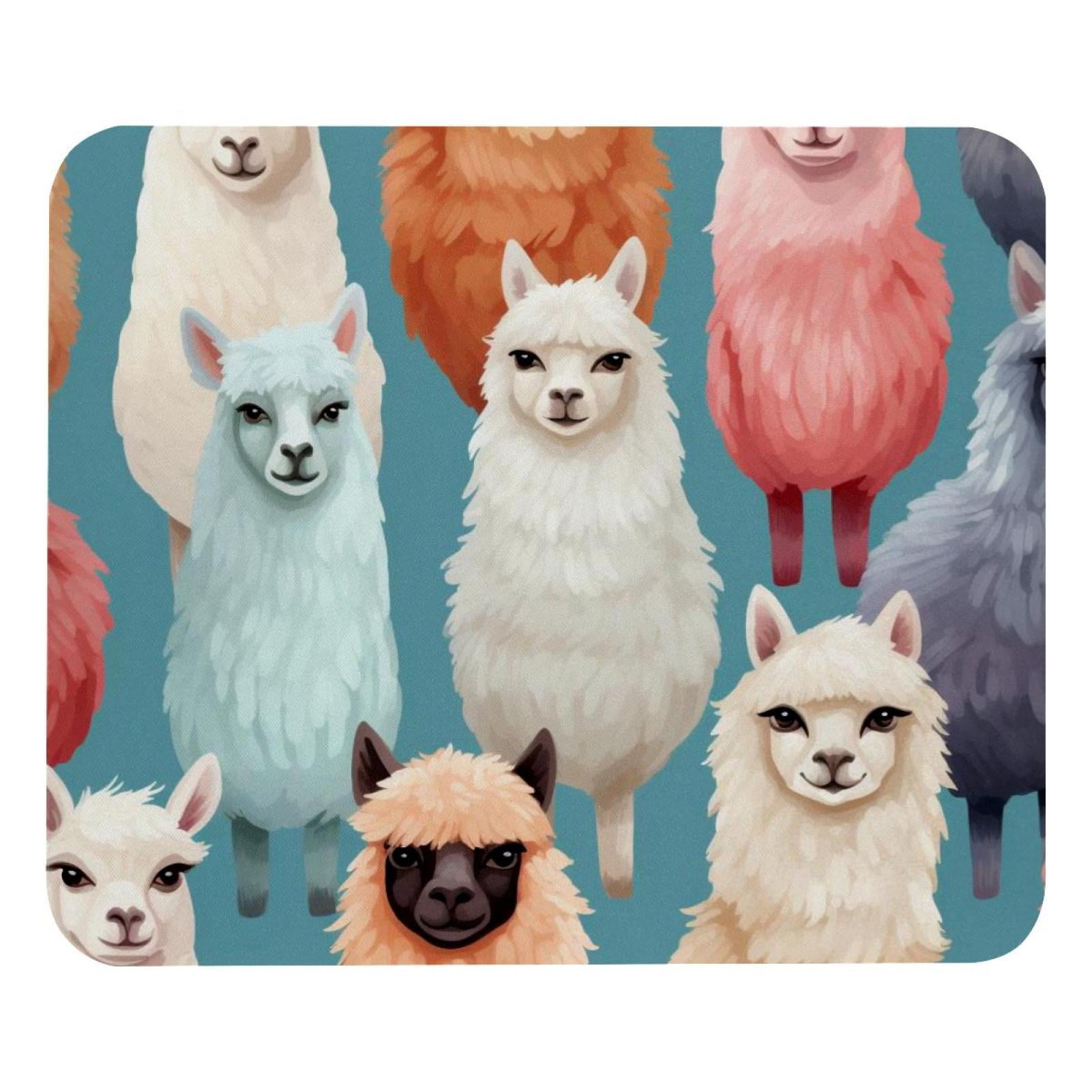 Alpaca Colorful Cute Mousepad, Non-Slip Mouse Pad, Office Desk Mat ...