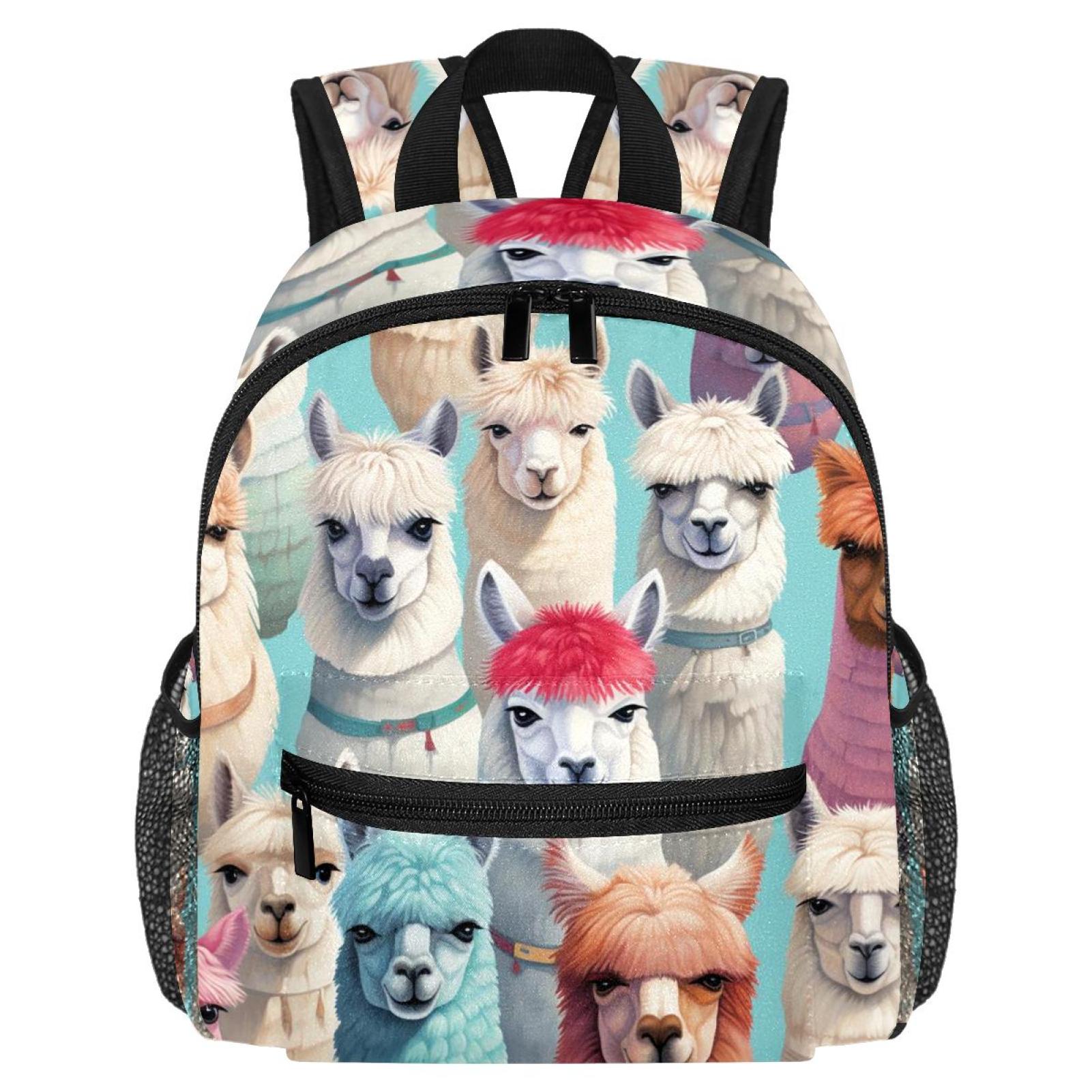 Alpaca Cute Adjustable Shoulder Strap Backpack with Large Capacity ...