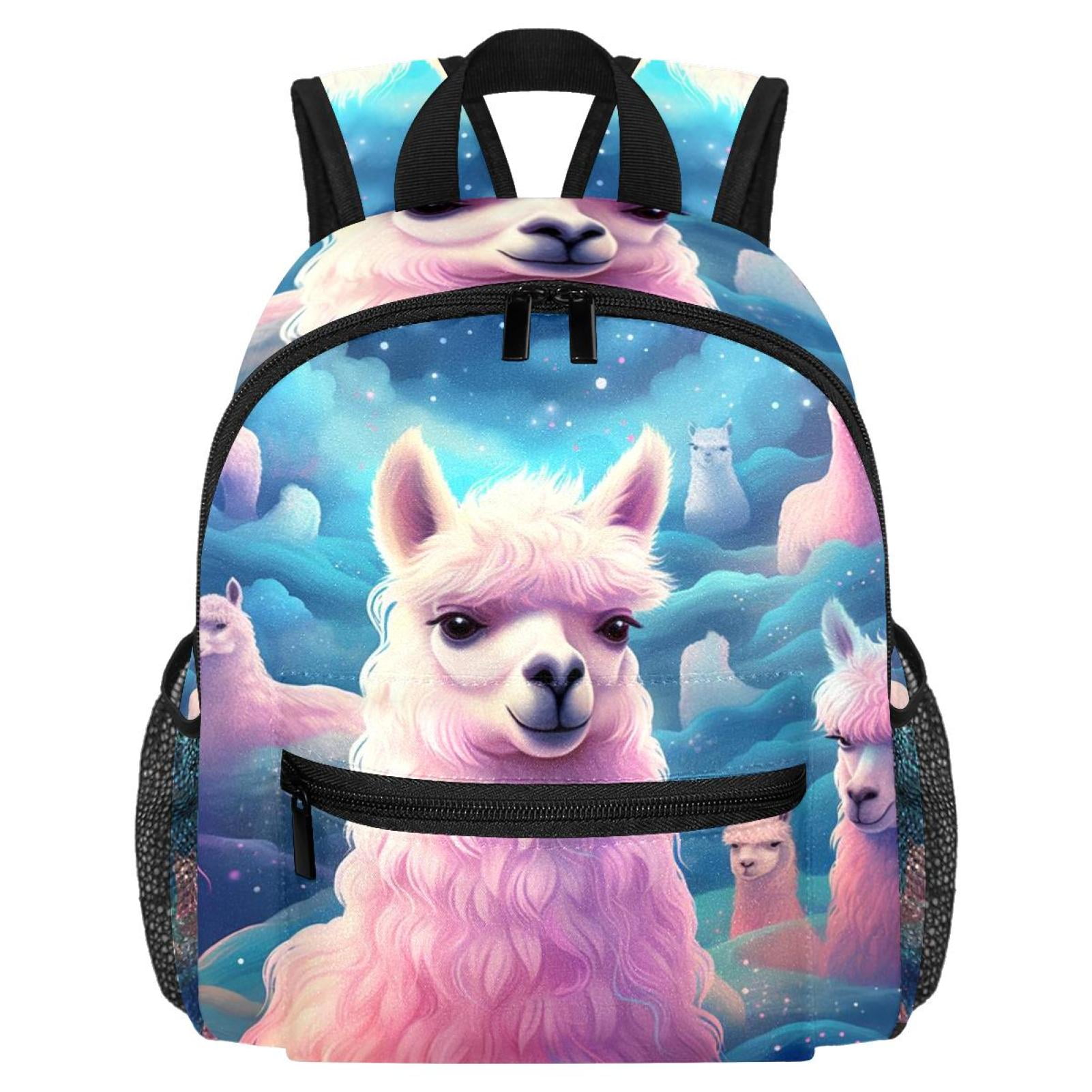 Alpaca Cute Book Bag with Adjustable Shoulder Strap, Large Capacity ...