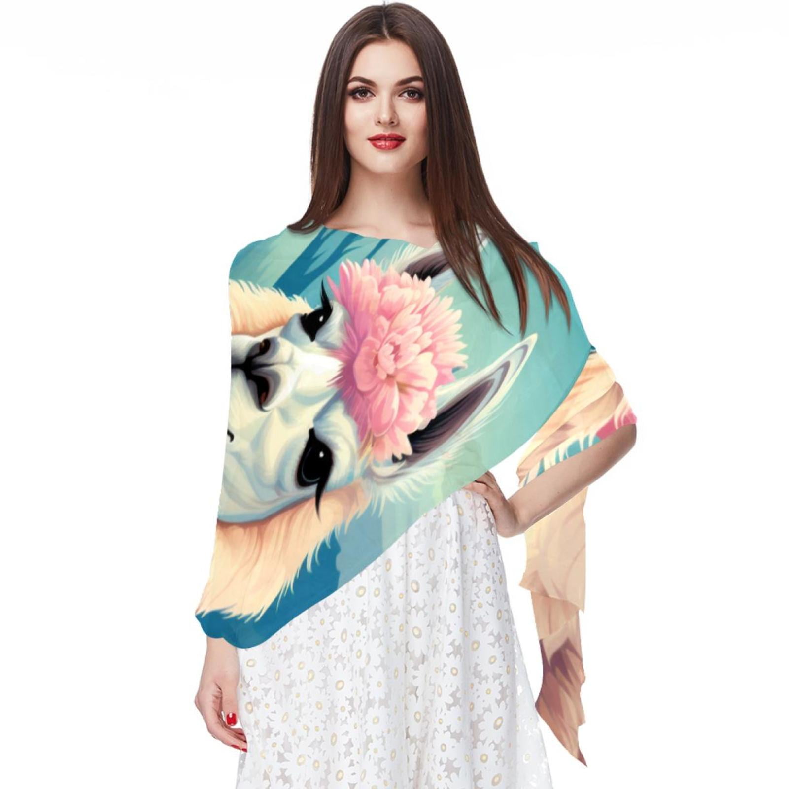 Alpaca Elegant Chiffon Silk Scarf for Women | Translucent, Light, and ...
