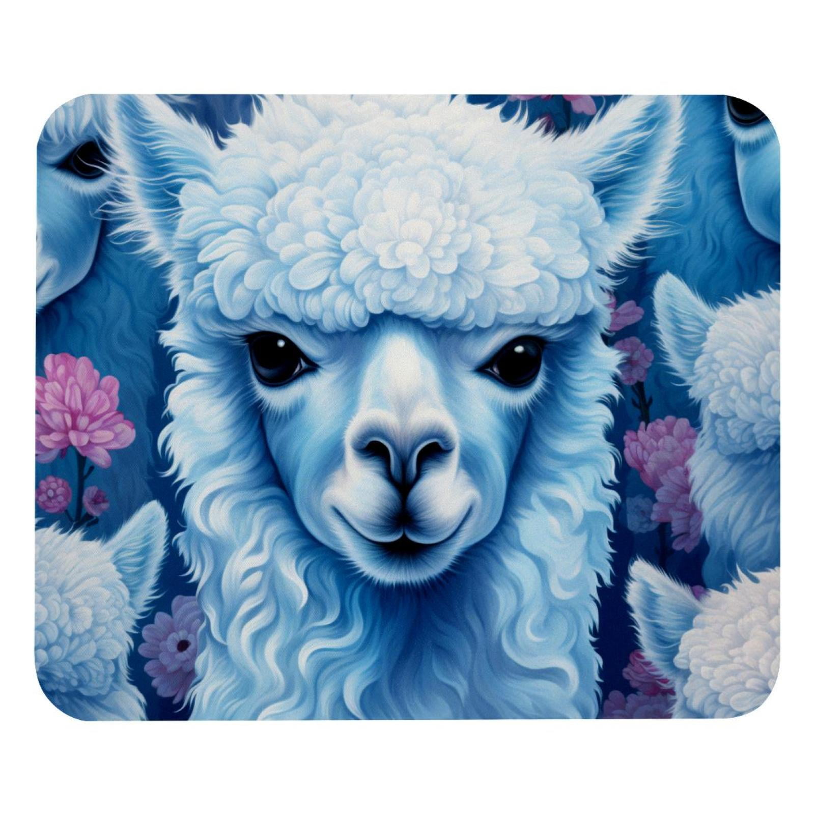 Alpaca Gaming Mouse Pad Desk Mat, Square 8.3x9.8 Inch Non-Slip Rubber ...