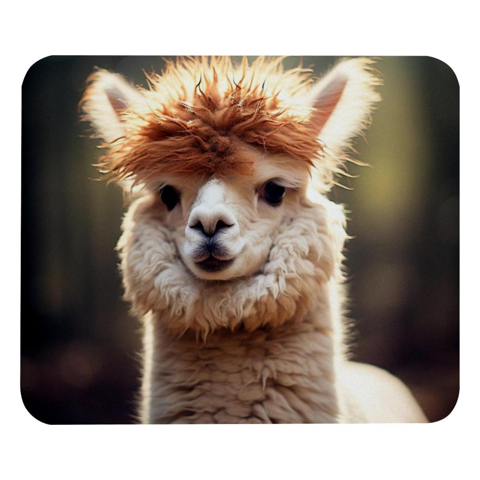 Alpaca Gaming Mouse Pad Desk Mat, Square 8.3x9.8 Inch Non-Slip Rubber ...