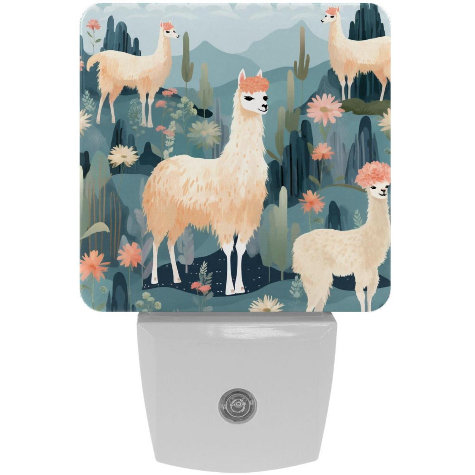 Alpaca LED Square Night Lights for Bedroom and Living Room, Decorative ...