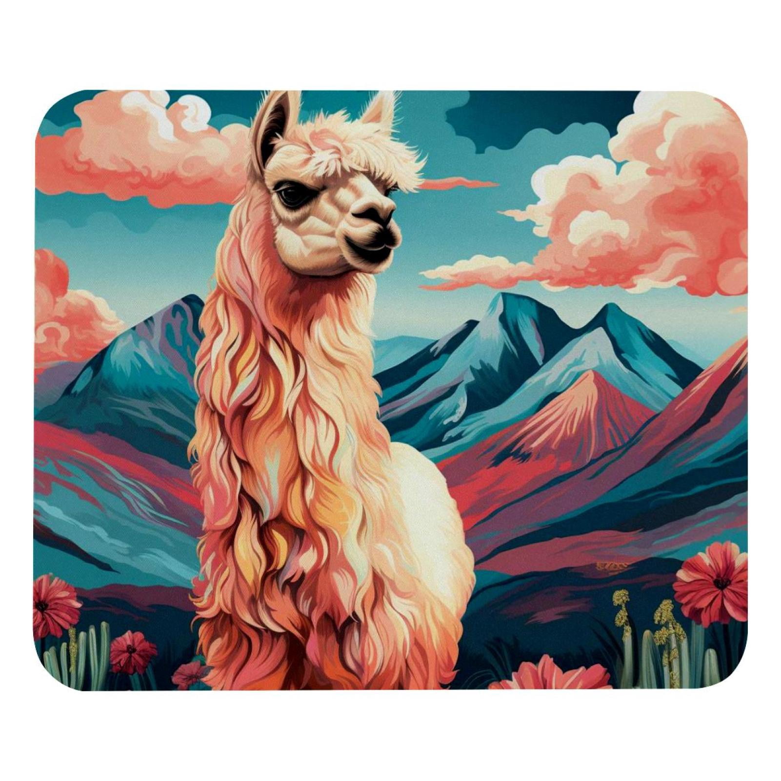 Alpaca Landscape Pretty Mousepad, Non-Slip Mouse Pad, Office Desk Mat ...