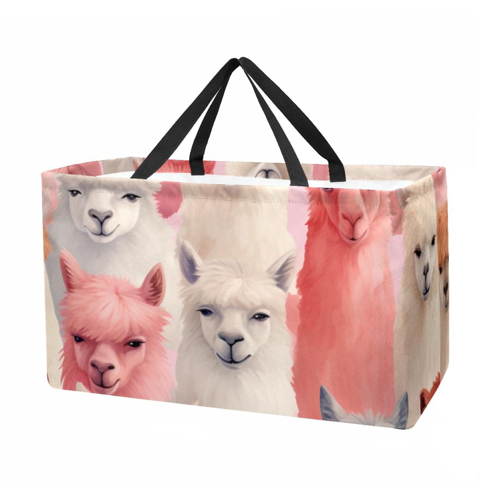 Alpaca Large Capacity Foldable Oxford Cloth Picnic Basket - Reusable ...