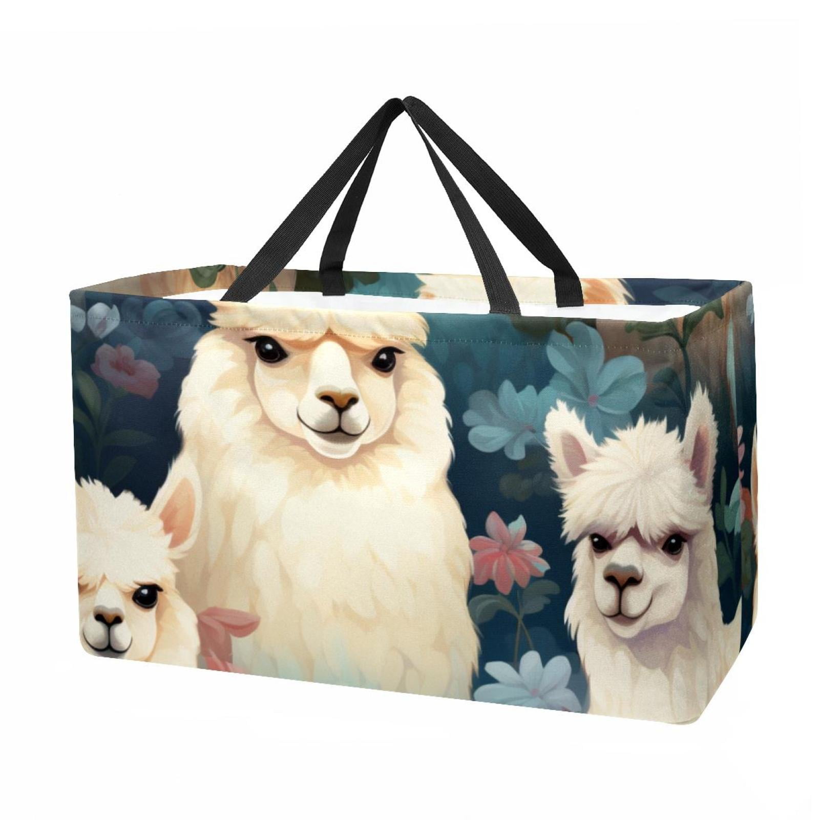 Alpaca Large Capacity Reusable Foldable Decorative Box Storage Bin ...