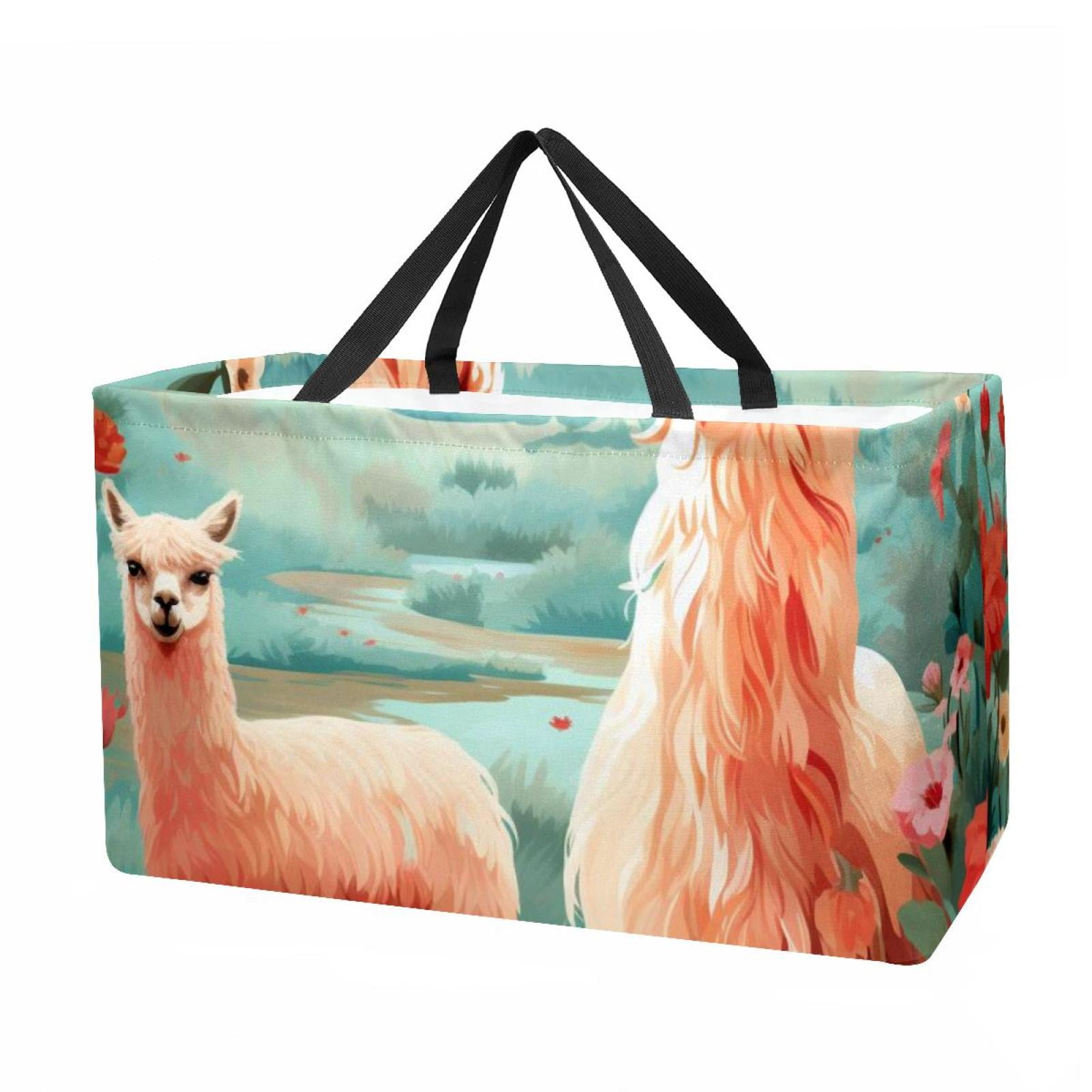 Alpaca Large Capacity Reusable Foldable Oxford Cloth Grocery Baskets ...